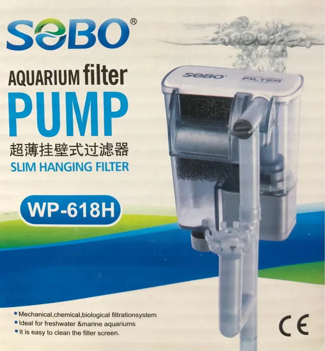 Sobo Aquarium Filter Pump Slim Hanging Filter WP-618H | Lazada