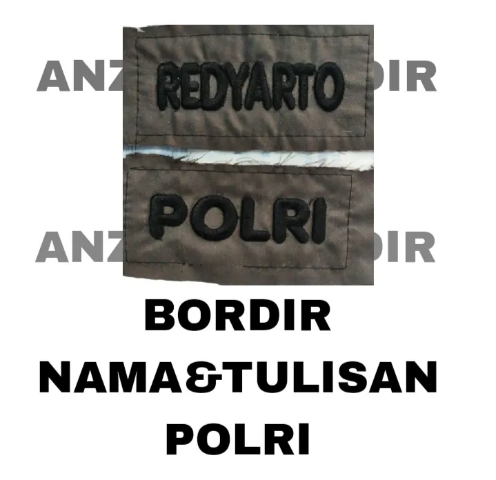 ANZANI BORDIR COLECTIONS #LOGO NAMA DAN TULISAN POLRI | Lazada Indonesia
