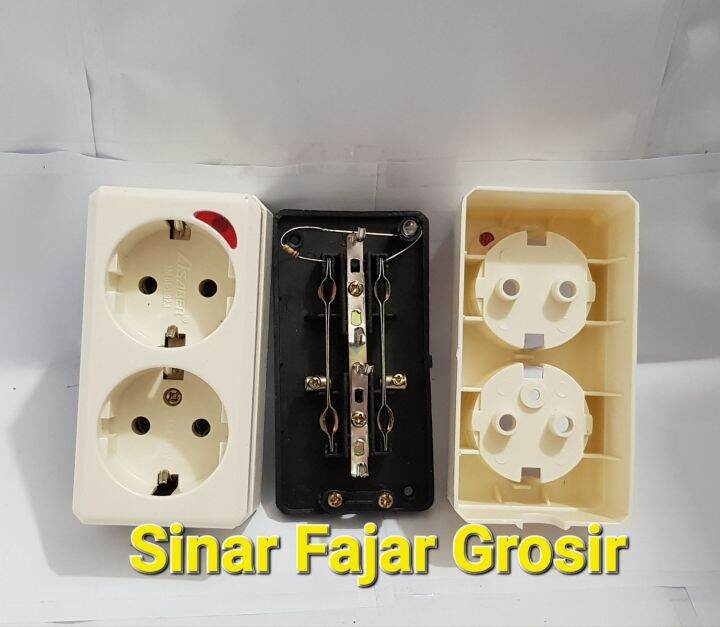 Stop Kontak 2 Lubang Lampu Indikator Asaber SNI | Lazada Indonesia