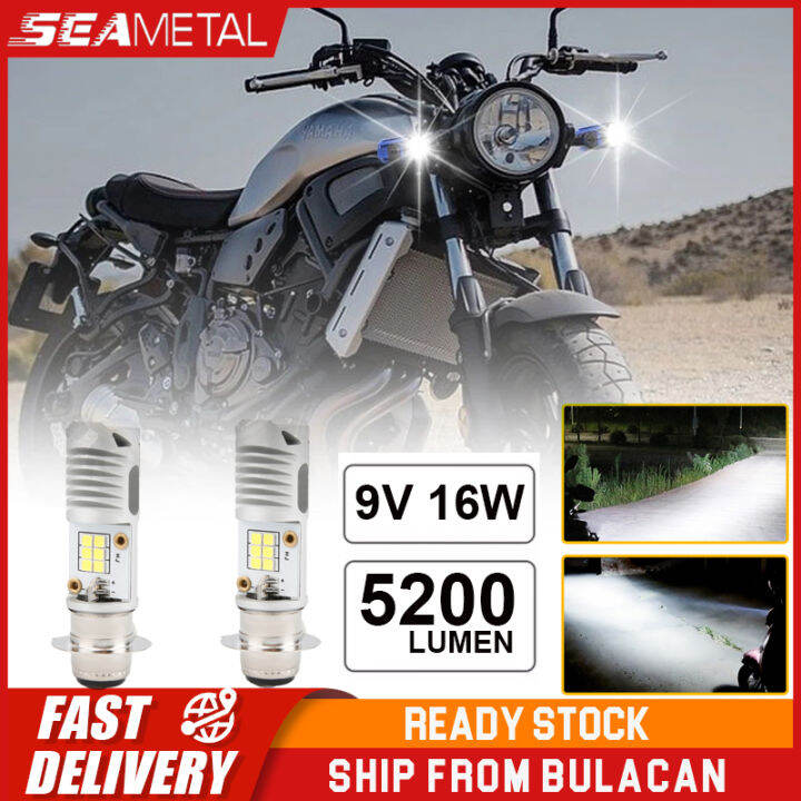 Seametal Motorcycle Led Headlight Bulb H6 P15d Cob 16w Led Spotlight