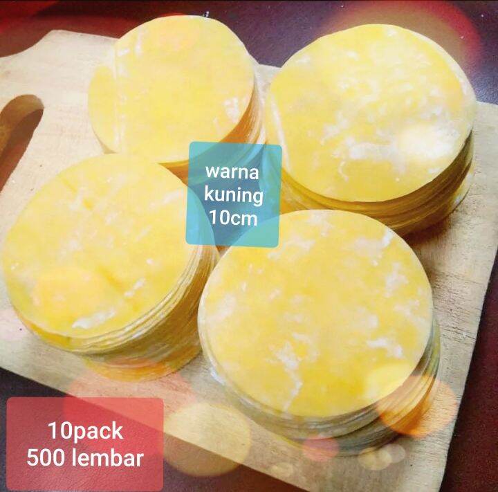 kulit dimsum. tipis 10cm kuning (10 pack) | Lazada Indonesia