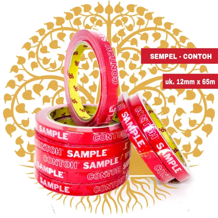 Isolasi printing tulisan sample / lakban tulisan sample | Lazada Indonesia