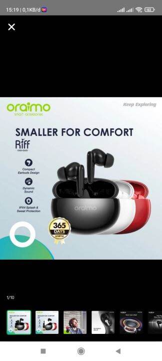 Oraimo Riff Earphone OEB-E02D | Lazada Indonesia