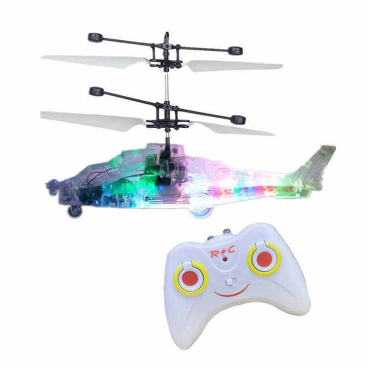 Mainan Anak Helikopter Led Sensor Tangan Terbang Remote Control Seru ...