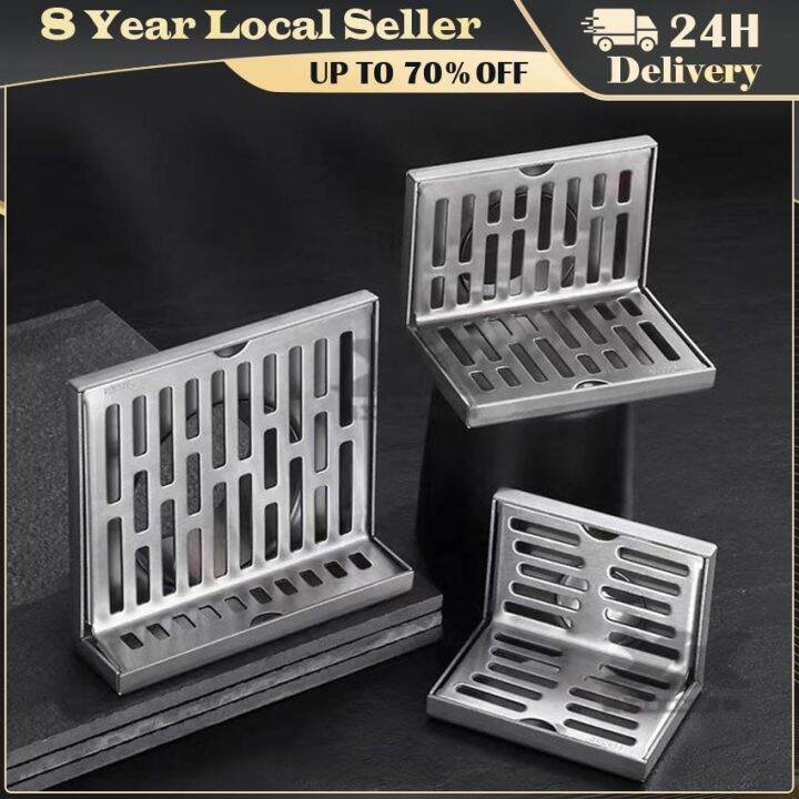 ️【Same Day Delivery】【L Shape】304 Stainless Steel L Type Bathroom Wall ...