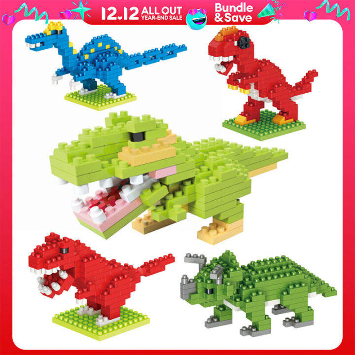 Mini Diamond Building Blocks Dinosaur Animal Model Tyrannosaurus Rex ...
