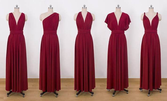 MAROON Infinity dress good quLity fabric | Lazada PH