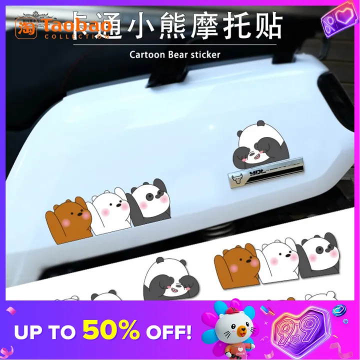 Bear Cute Stickers Decorative Car Body Car Stickers Electric Car ...