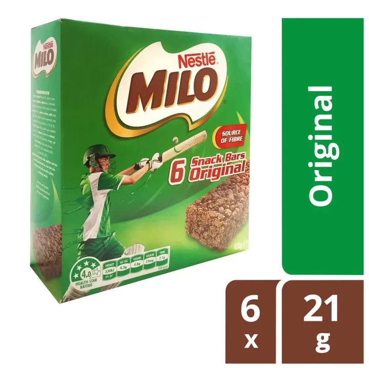 Milo Original Snack Bars (6 bars x 21g) | Lazada PH