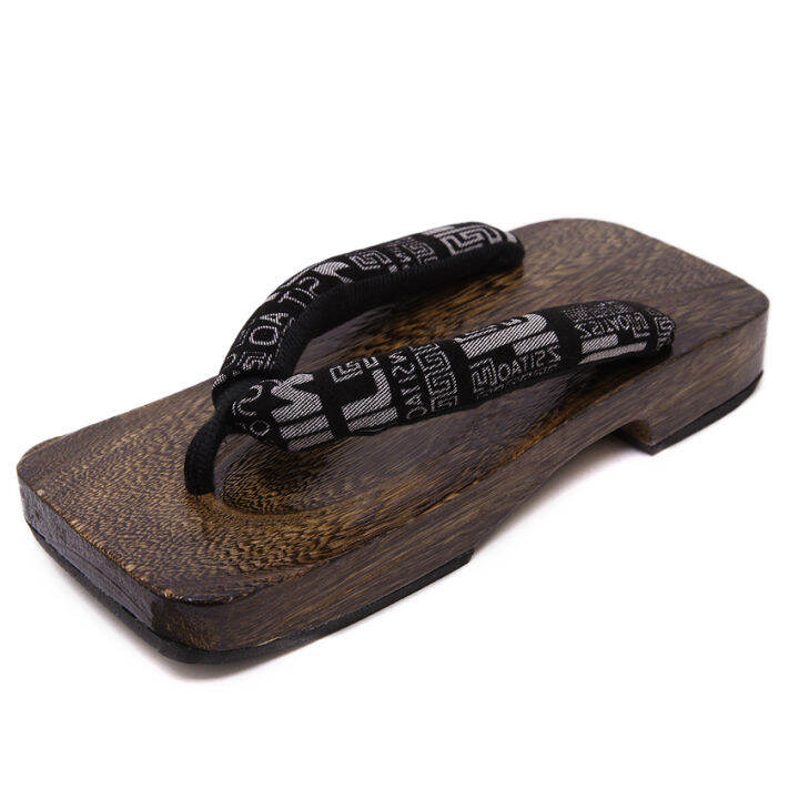 Chinese Style for Men Clogs Flip-Flops Slippers Kimono Cos Wooden Shoes ...