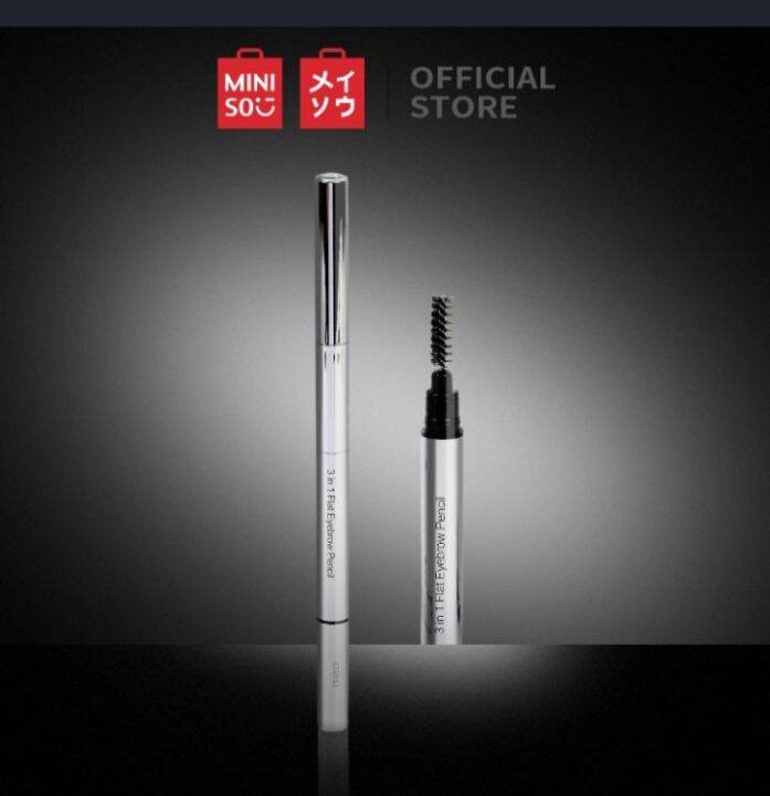 3 In 1 Flat Eyebrow pencil (grey) - Miniso | Lazada Indonesia