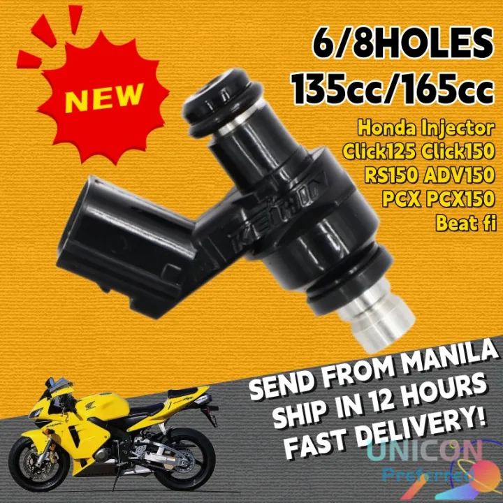 6/8 Holes Fuel Injector Assy for 6/8 Motorcycle Honda RS150 ADV150 ...