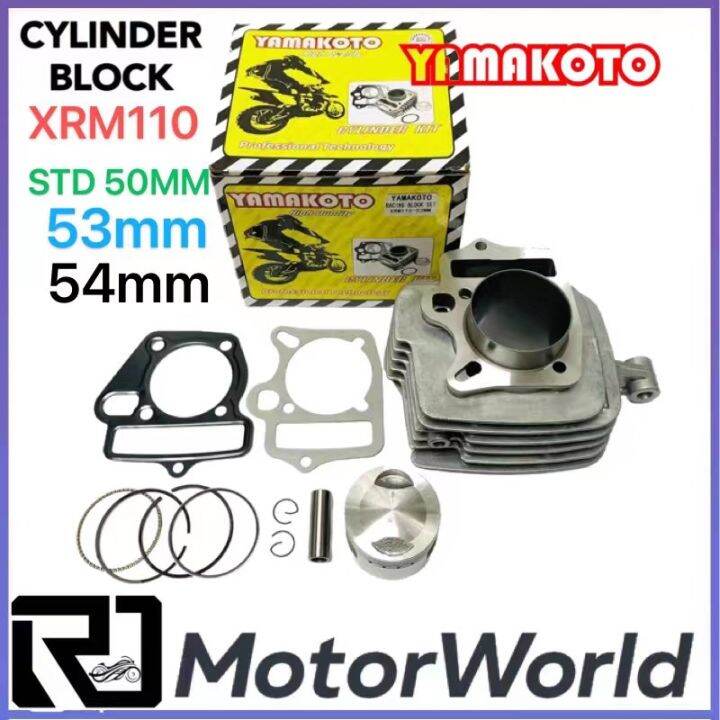 Cylinder block Yamakoto brand for XRM110 STD 50mm 53mm 54mm | Lazada PH