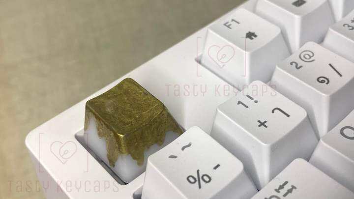 Golden Lava keycaps | คีย์แคปแฮนด์เมด รุ่น ลาวาทองคำ สำหรับ mechanical ...