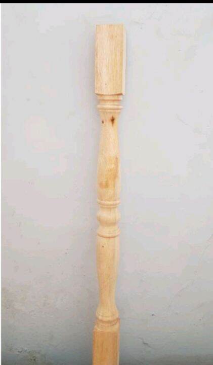 tiang pagar kayu model KD / tiang pion tangga ukuran 80cm | Lazada ...