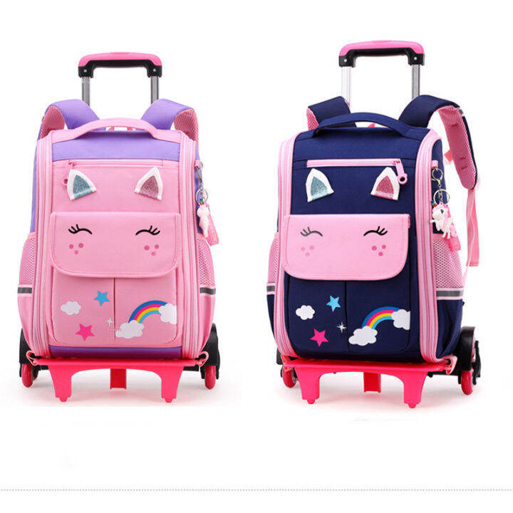 High capacity Trolley School Bag for Kids Girls Boy School Bag Students ...