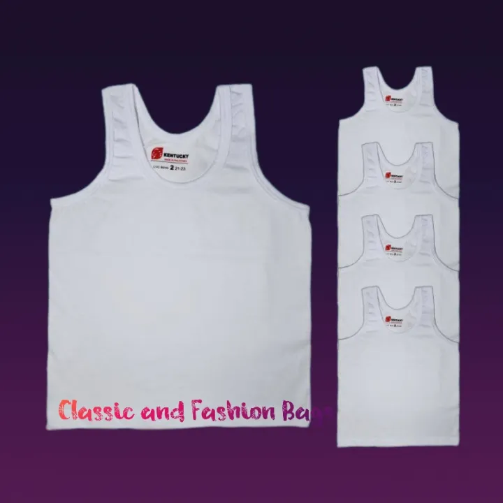 KENTUCKY SANDO FOR KIDS PLAIN WHITE 3PCS 2-22 | Lazada PH