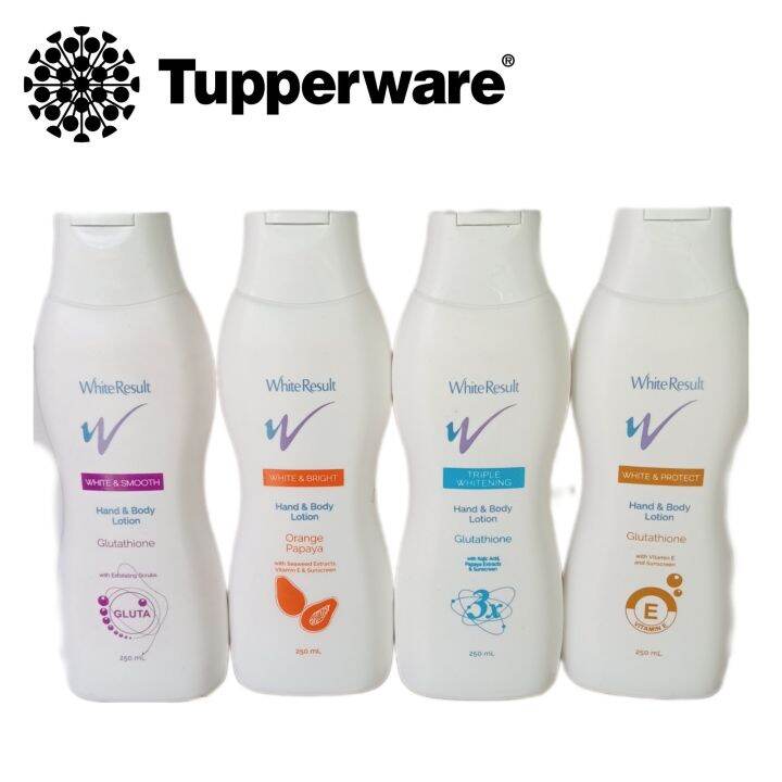 Tupperware WHITE RESULT GLUTATHIONE Hand and Body Lotion 250mL | Lazada PH