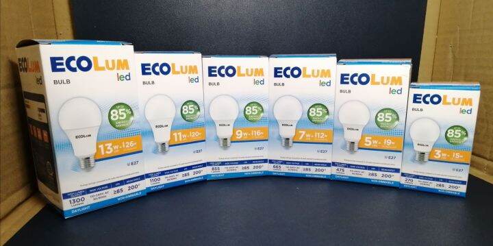 Ecolum LED Bulb Daylight (3, 5, 7, 9, 11, 13 watts) Non-dimmable ...