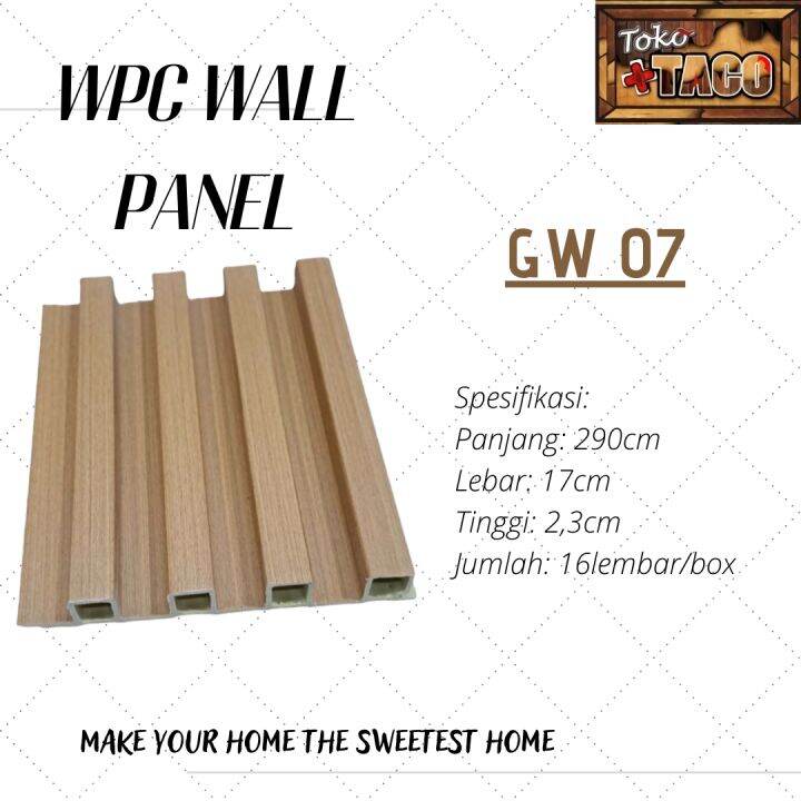 WPC wall panel GW-07 hiasan partisi dinding ruangan apartemen/lembar ...