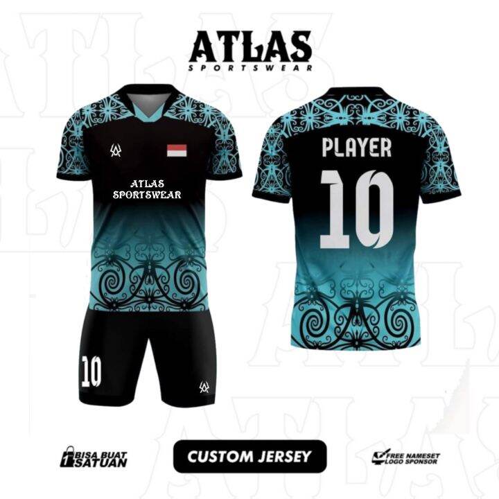 Jersey Football Custom Free Nama Nomor Dan Logo Full Printing. | Lazada ...