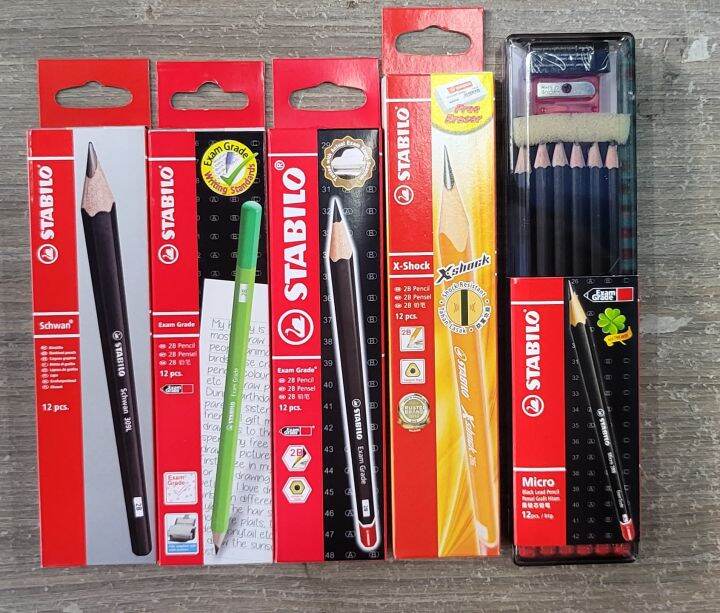 STABILO EXAM GRADE 2B PENCIL 12'S BOX | Lazada
