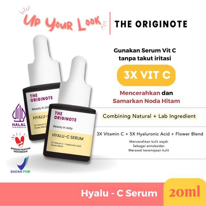 Up Your Look The Originote Vitamin C Serum pencerah wajah brightening vit c | Lazada Indonesia