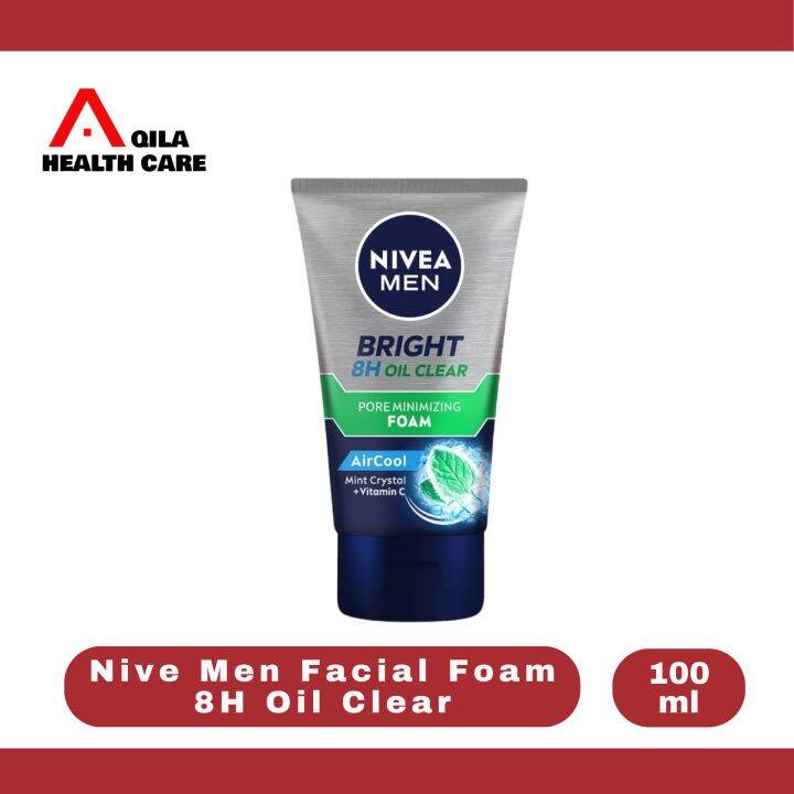 Nivea men bright 8h oil clear facial foam | Lazada Indonesia