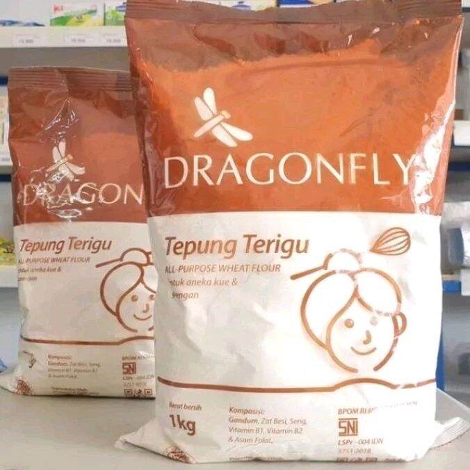 TEPUNG TERIGU kemasan dragon fly 1kg | Lazada Indonesia