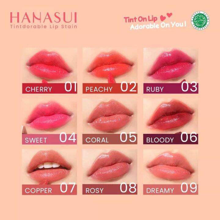 [LIP STAIN] HANASUI TINTDORABLE LIP STAIN / LIP TINT BY HANASUI ...
