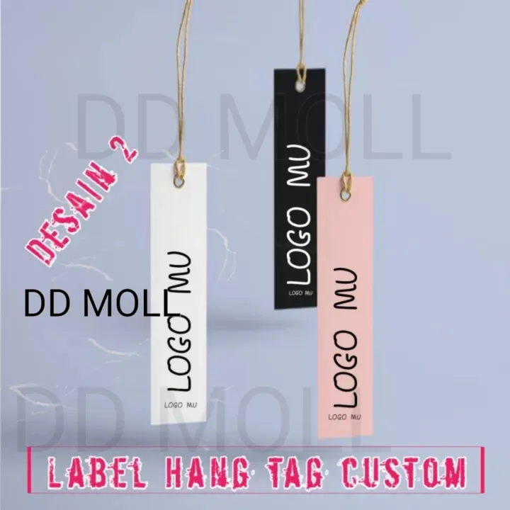 100 pcs Cetak Hang tag Custom Label baju size price celana sepatu jaket ...