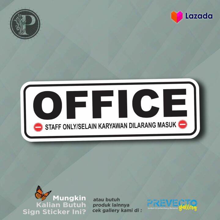 Stiker Ruangan Rambu Office / Office Room Sticker Sign | Lazada Indonesia