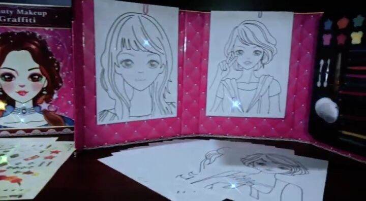 Mainan Anak Menggambar Mewarnai Makeup Gambar Beauty Makeup Art Book ...