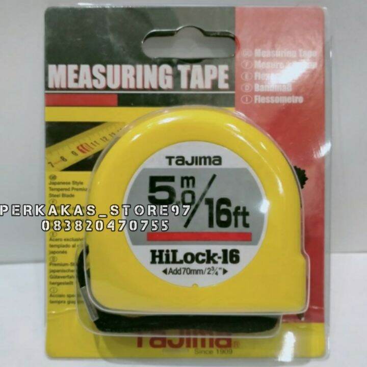 Meteran tajima 5 meter 16ft Hilock-16 measuring tape made in japan original | Lazada Indonesia