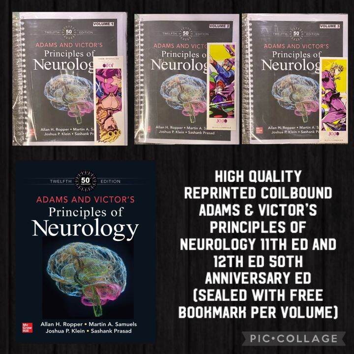 Adams and Victor Principles of Neurology 11th 12th Edition 50th Anniversary Adams Neuro Textbook ...