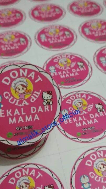 cetak label stiker jualan logo produk makanan | Lazada Indonesia
