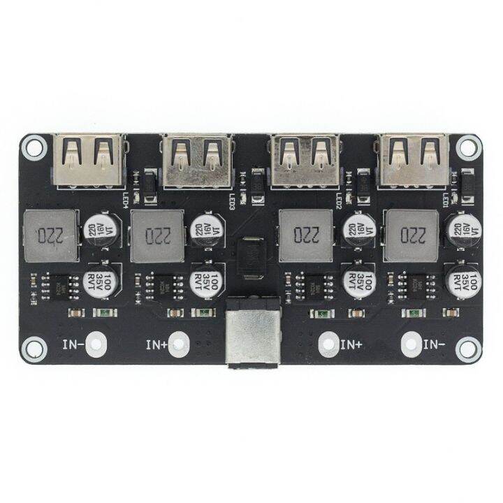 QC3.0 QC2.0 USB Fast Charger Board 4 USB Port DC-DC Converter DC8V-30V ...