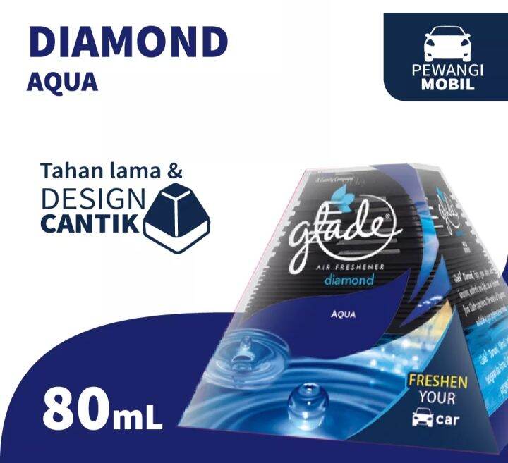 Glade diamond pengharum mobil - AQUA 80ML | Lazada Indonesia
