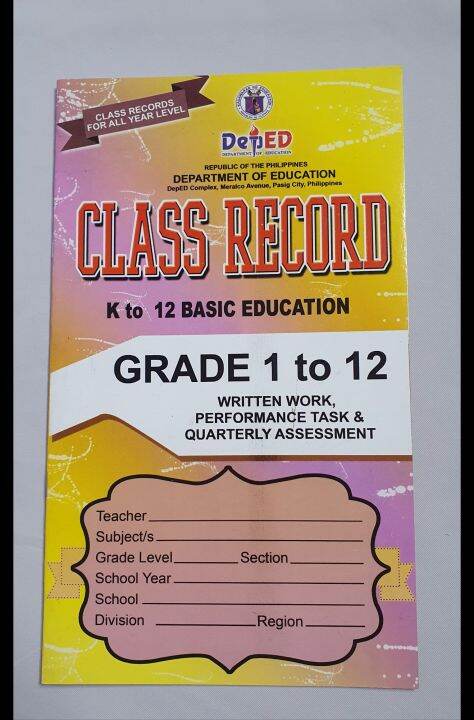 Class Record All Year Levels K-12 UPDATED 2023 | Lazada PH