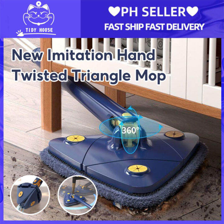 Tidy House Triangle Mop 360° Rotatable Floor Mop Multifunctional ...