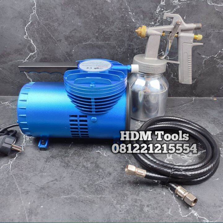 KOMPLESOR ANGIN MINI MERK OPT-JIS MESIN KOMPLESOR Set Spray Gun ...