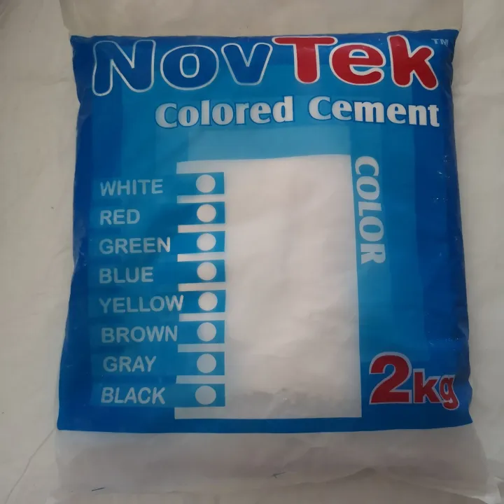 Nov tek colored white cement sold per pack 2kilo | Lazada PH
