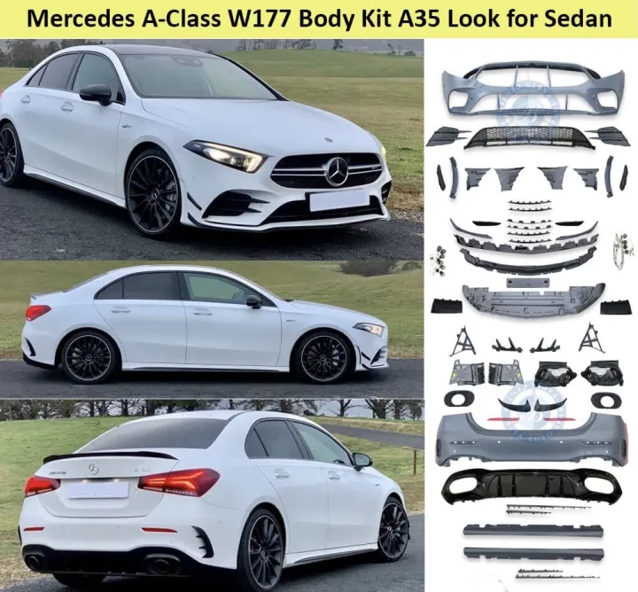 Mercedes Benz w177 Sedan A35 AMG bodykit body kit front side rear ...