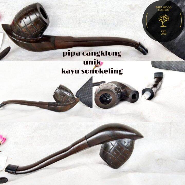 pipa cangklong model unik kayu sonokeling pilihan, kilap murni amplasan ...