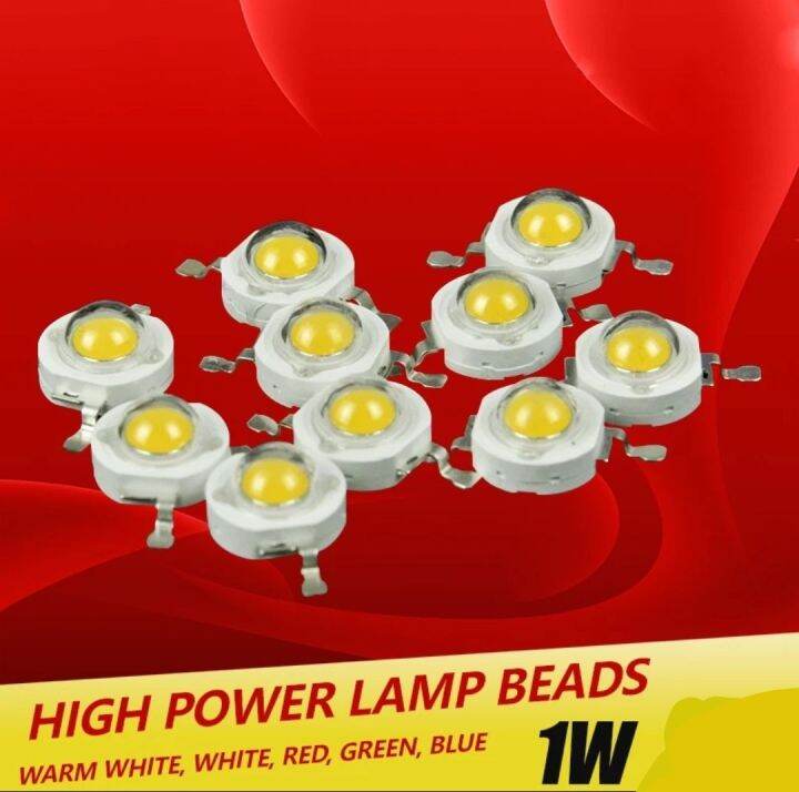 10 Pcs Chip LED 1 Watt Lampu Diode Warna Putih Terang HPL 1 Watt ...