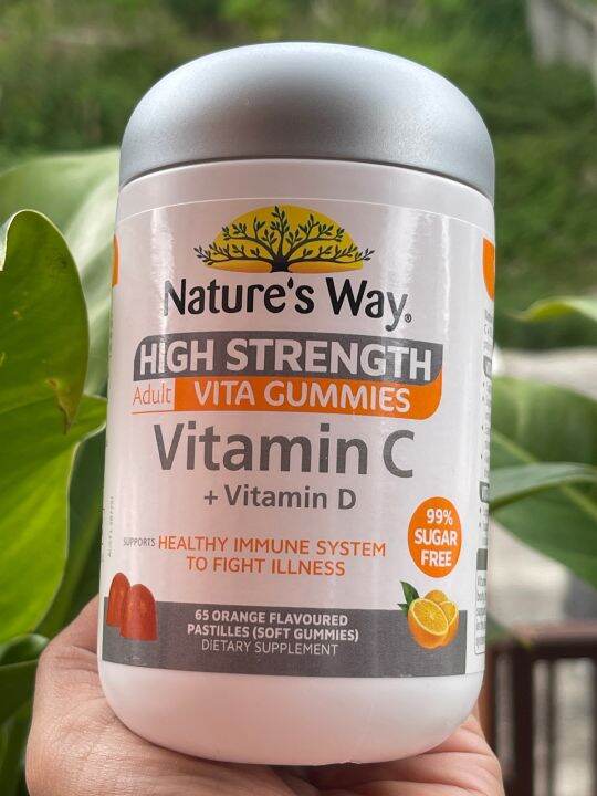 Nature's Way High Strength Gummies Sugar Free Vitamin C 65 pack ...