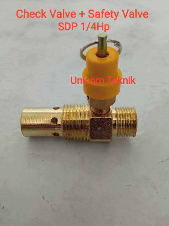CHECK VALVE + SAFETY VALVE KOMPRESSOR SDP 1/4HP | Lazada Indonesia