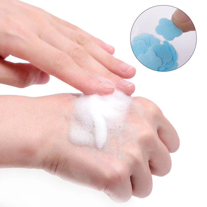 Portable Soap Paper Bath Hand Washing Disposable Soap Slice Mini Flower ...