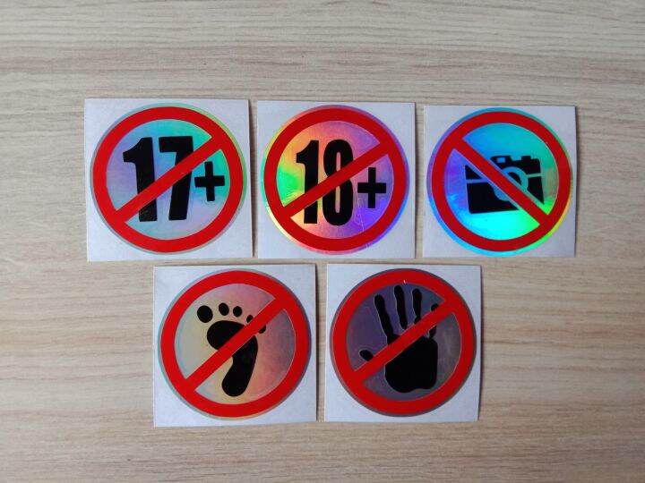 Sticker cutting di larang pegang injak foto 18+ 17+ acesoris variasi ...