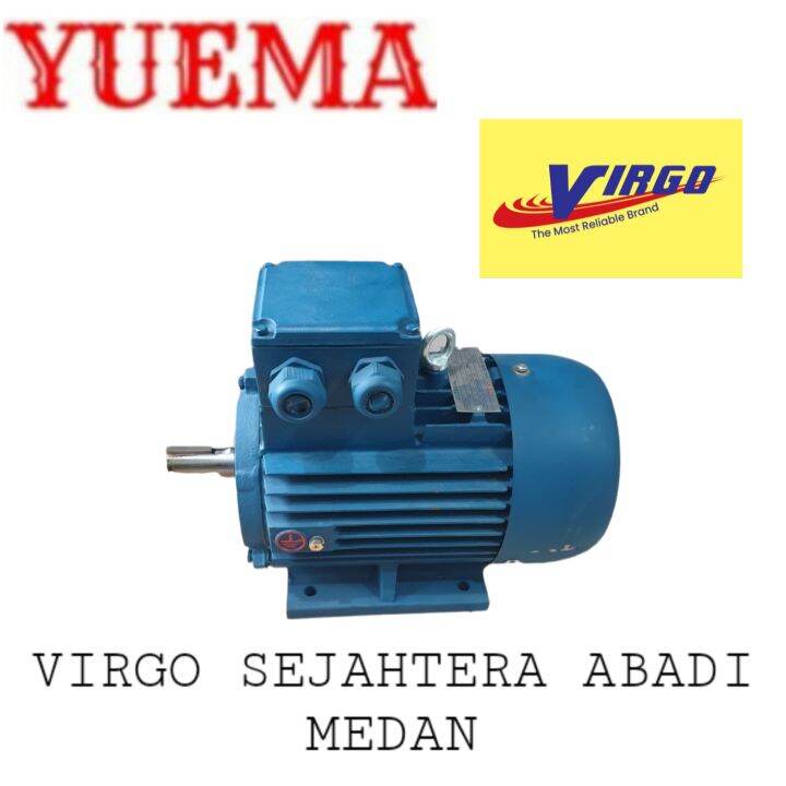 ELECTRIC MOTOR YUEMA YWE 3HP 2.2KW 3PHASE 380V B3 DINAMO YUEMA 1420Rpm | Lazada Indonesia